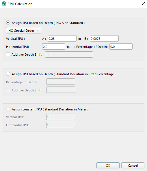 Qimera Processed Point File TPU Calculation Dialog